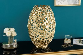 Zlatá váza Abstract Leaf 50 cm