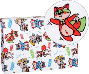 Bellatex dětské prostěradlo jersey s elastanem Superhrdina liška, mýval, kočka rozměr 70x140 cm