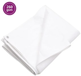 Plachta 260 g/m² 6 x 8 m bílá HDPE 151603