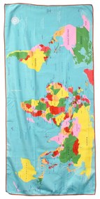 Světle modrý ručník 150x70 cm World Map – Rex London
