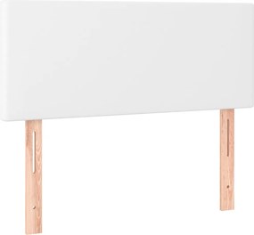 Box spring postel s matrací bílá 80 x 200 cm umělá kůže 3140970