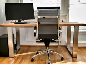 KULHÁNEK Designový jídelní a PC stůl s rovnou hranou Velikost desky: 160x80 cm