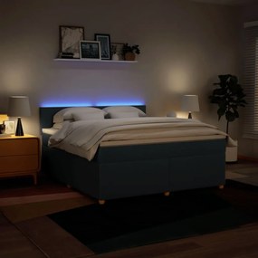Box spring postel s matrací modrá 180x200 cm textil 3289058