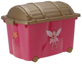 Pojízdná truhla na hračky s princeznou PITRU 57 l růžová
