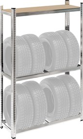 Regál na pneumatiky Wiltec – 180 × 120 × 40 cm, 795 kg (60285)