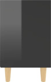 vidaXL Noční stolky s dřevěnými nohami 2 ks 40 x 30 x 50 cm [805794] Barva: šedá s vysokým leskem