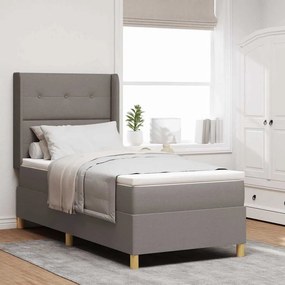 Postel s boxspringem s polštářem Taupe 90 x 200 cm textil 3341816