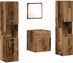 Sada koupelnového nábytku 4 ks Staré dřevo 41 x 38,5 x 46 cm 3332492