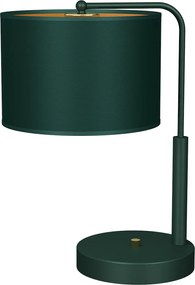 Stolní lampa Verde, 1x zelené textilní stínítko, gr