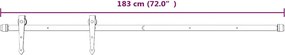 Hardwarová sada pro posuvné dveře 183 cm ocel bílá 151709