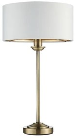 Endon 104054 - Stolní lampa HIGHCLERE 1xE14/7W/230V bílá/mosaz pr. 25 cm