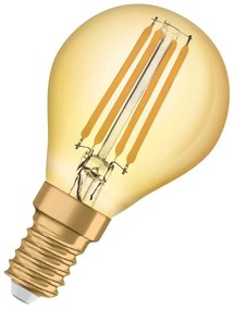 Zlatá LED žárovka E14 4 W VINTAGE CLASSIC P, teplá bílá
