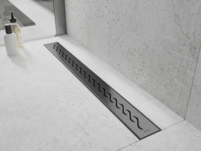 Mexen Flat 360° M18 sprchový žlab 60 cm, broušený grafit, 1E23060-40