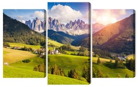 Vícedílný obraz Slunečný Den Na Horách Nedostatek Nedostatek Plátno Canvas 90x60
