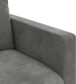 Set pohovek 2 ks Tmavě šedá samet 3407626
