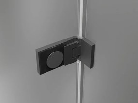 Mexen Lunar-F Duo, skládací sprchový kout 100 x 100 cm, 8mm čiré sklo, grafitový profil, 836-100L-100P-95-00