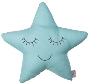 Tyrkysový dětský polštářek s příměsí bavlny Mike & Co. NEW YORK Pillow Toy Star, 35 x 35 cm