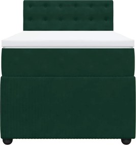 Box spring postel s matrací tmavě zelená 90x190 cm samet 3287617