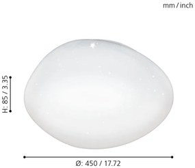 Eglo 97577 - LED Stmívatelné stropní svítidlo SILERAS LED/21W/230V pr. 45 cm