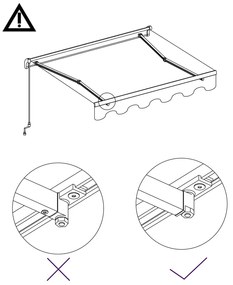 vidaXL Automatická zatahovací markýza 450 x 300 cm modrobílá