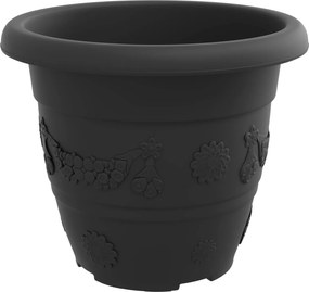 Květináče 6 ks Černá Ø 26 x 21.5 cm Plast 3403276