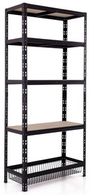 Regál RNDU, 180 × 90 × 40 cm, nosnost police: 175 kg