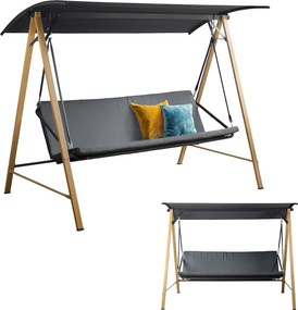 JU Zahradní houpačka pro 3 osoby 223 x 133 x 172 cm