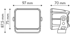 LED Bodové svítidlo pro automobil DUO BLACK LED/40W/9-36V IP69 6000K hranatý