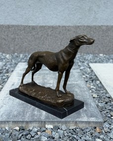 Bronzová socha - Greyhound soška loveckého psa