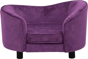 Pohovka pro psy vínová 69 x 49 x 40 cm plyš 171024