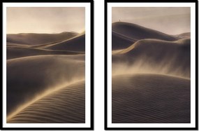 Obraz Plakáty V Rámu 53x73 cm Diptych Sada 2 obrazů Poušť Boho P2169