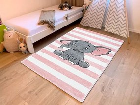 Breno Kusový koberec Kiddo A1087 pink, 80x150 cm, Růžová