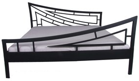 Nábytek ATIKA s.r.o. Kovová postel SHAPE Povrchová úprava: stříbrná RAL 9006, Rozměr: 180 x 200 cm