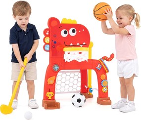 Costway 4 v 1 Basketbalový koš s hudbou a světlem pro děti od 12