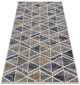 Moderní kusový koberec MUNDO D7891 outdoor geometrický 3D šedý béžový Rozměr: 120x170 cm