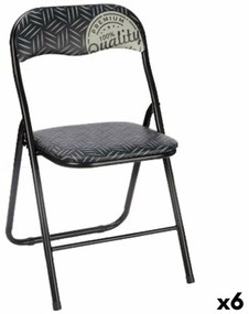 Gift Decor Polstrovaná skládací židle PVC Kov 43 x 46 x 78 cm 6 kusů