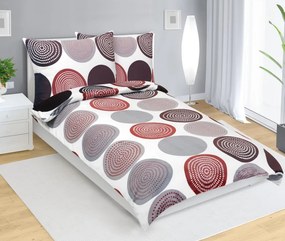 Bellatex Mikroflanelové povlečení Červená,Šedá,Bílá 140x200 cm, 70x90 cm