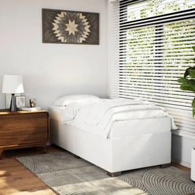 Rám postele bílá 100 x 200 cm umělá kůže 3284545