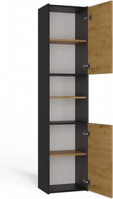 Koupelnový sloupek S40 antracit/dub artisan