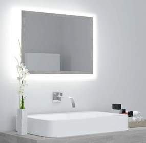 vidaXL LED koupelnové zrcadlo 60 x 8,5 x 37 cm akrylové [804921] Barva: Betonová šedá