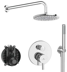 Ideal Standard CeraLine - Sprchový set s baterií pod omítku, s tělesem, průměr 20 cm, chrom BD192AA