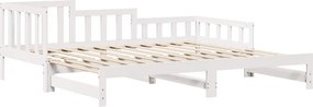 Válenda s přistýlkou a zásuvkami bez matrace bílá 90x190 cm 3302224