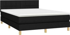 Box spring postel s matrací černá 140 x 190 cm textil 3140611