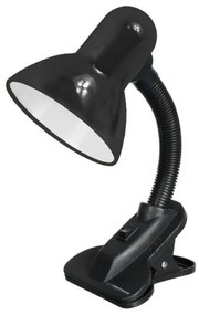 Stolní lampa s klipem na 1 žárovku E27, černá
