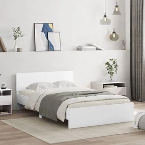 Rám postele s čelem a LED osvětlením bílý 135 x 190 cm 3207630