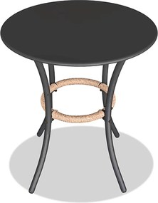 Balkónový set ROMIRA 1+2 - béžový polyratan / šedá kovová konstrukce