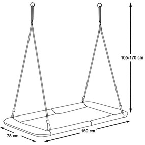 Houpačka hnízdo 150*80cm, barevná