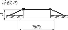 Podhledové svítidlo Kanlux RADAN CT-DSL50 hliník 07363