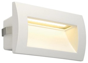 SLV 233621 Downunder Out LED M, bílé zápustné svítidlo do stěny, 3,3W LED, 3000K, 14x7cm, IP55