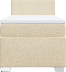 Box spring postel s matrací krémová 80 x 200 cm textil 3288013